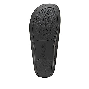 Alegria Women's Debra Cocoa Bloom Comfort Slip On Leather Clog 6-6.5 M US