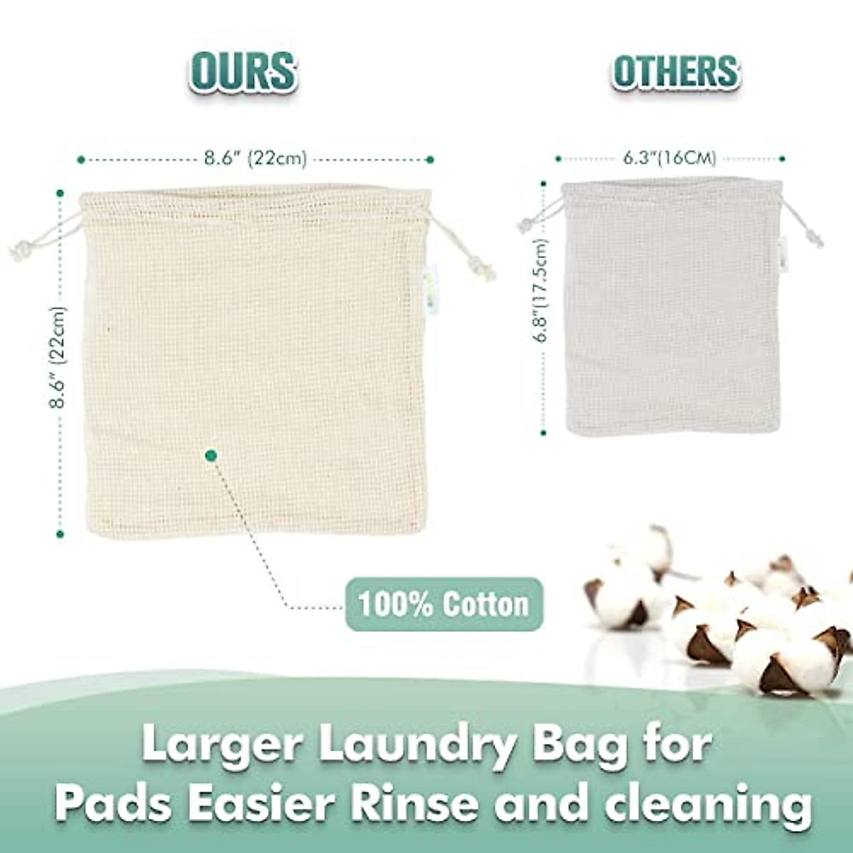 wegreeco Cotton Rounds Reusable -Reusable Bamboo Makeup Remover Pads for All Skin - Bamboo Cotton Cloth for Removing Makeup - Reusable Dog Eye Wipes Tear Stain Remover (Bamboo Velour, 3 Color)