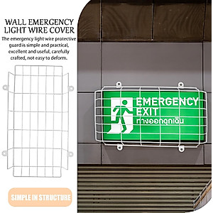 Wire Guard for Exit Sign Emergency Light Metal Wire Guard Damage Stopper Exit Sign Damage Cage Wall Mounted Emergency Signal Protective Cover