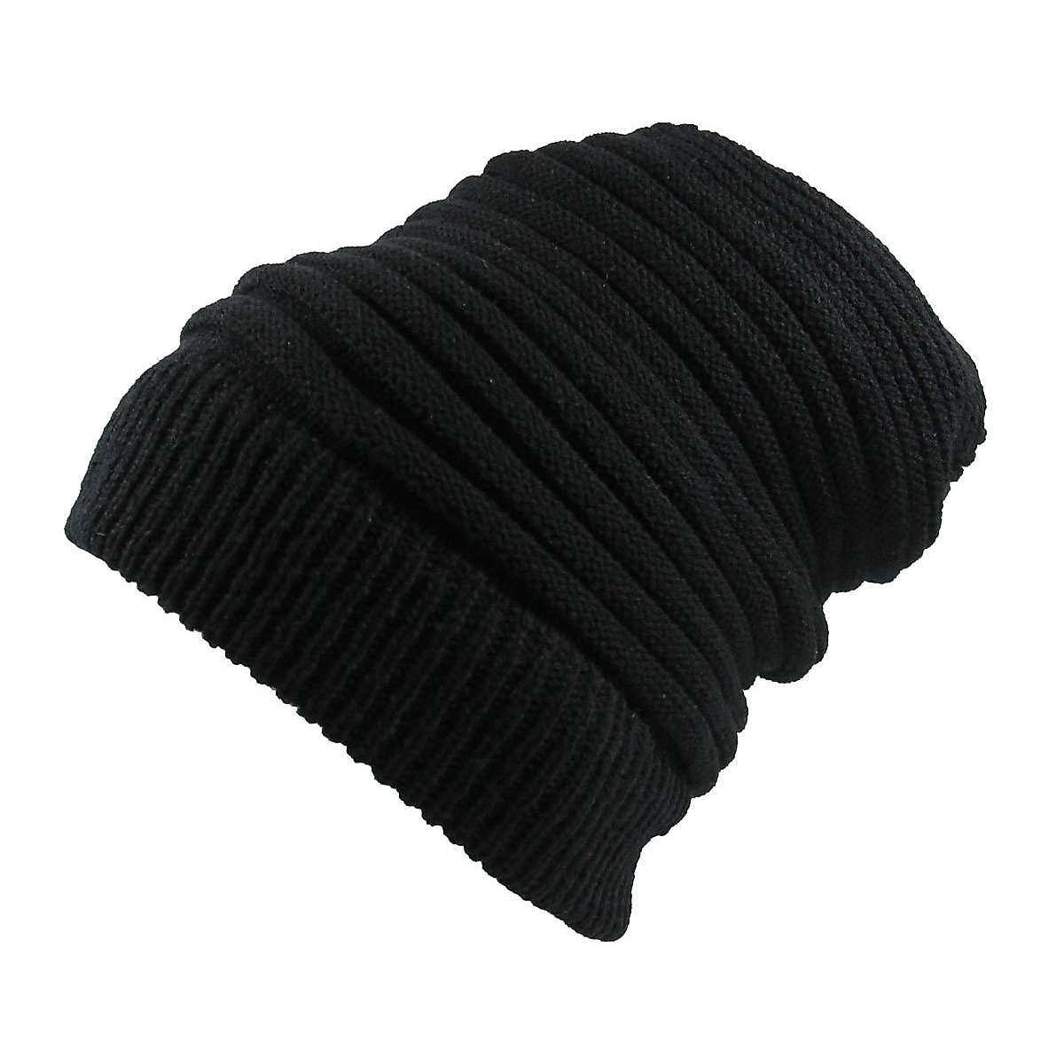 Rasta Long Slinky Beanie Hats Black