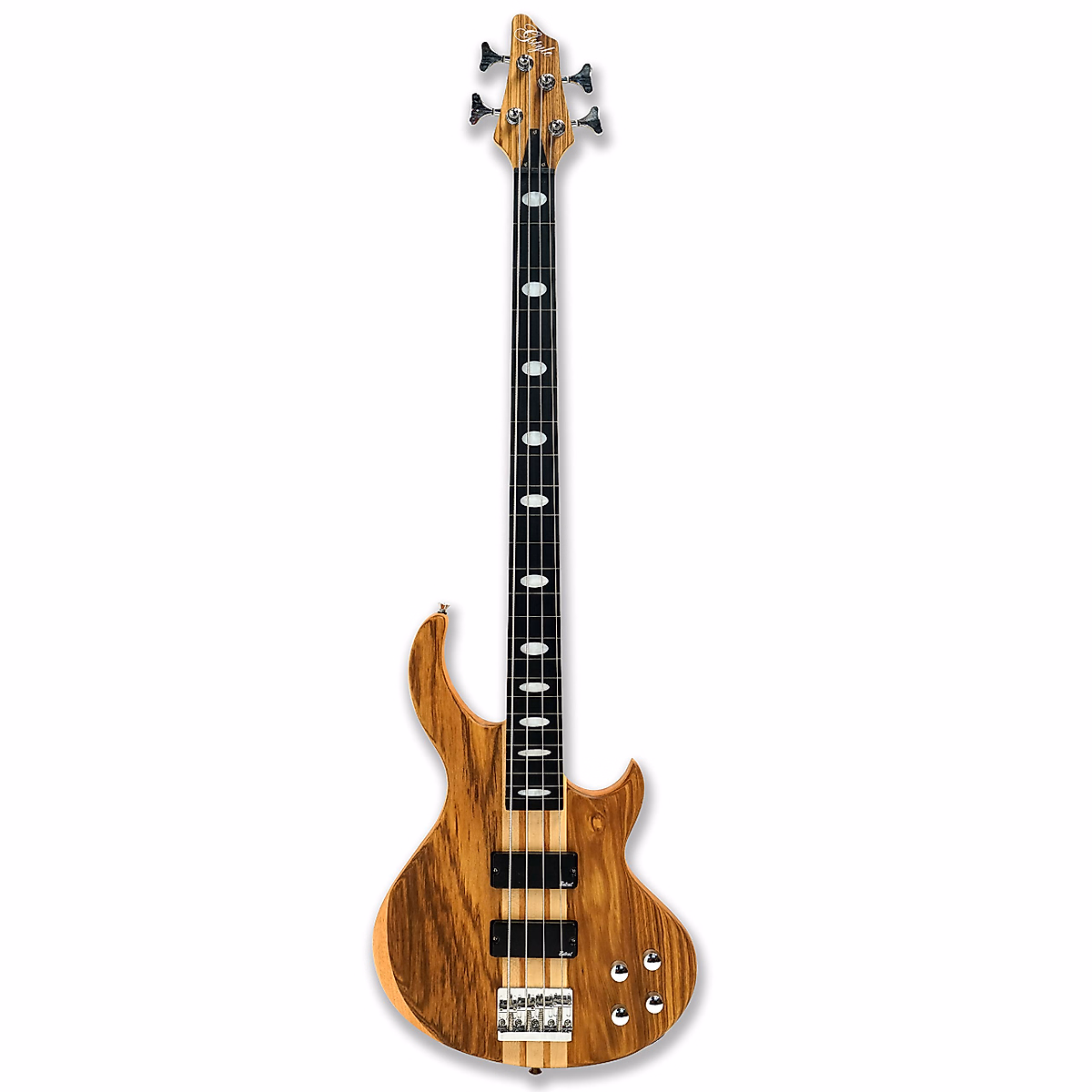Fretless 4 String Electric Bass Guitar Millettia Laurentii+Okoume body maple neck