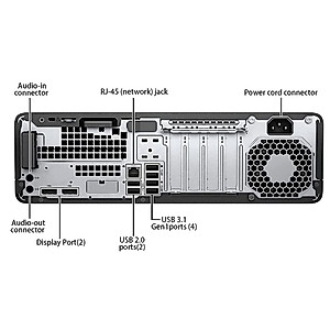 HP Elitedesk 800 G3 SFF Small Desktop Computer, Intel Quad-Core i5-6500 up to 3.6GHz, 16GB DDR4, 256GB PCIe SSD+500GB HDD, 4K Support, USB-C, RJ45, 2X DP, DVD, PDG Network Cable, Win 10 Pro (Renewed)