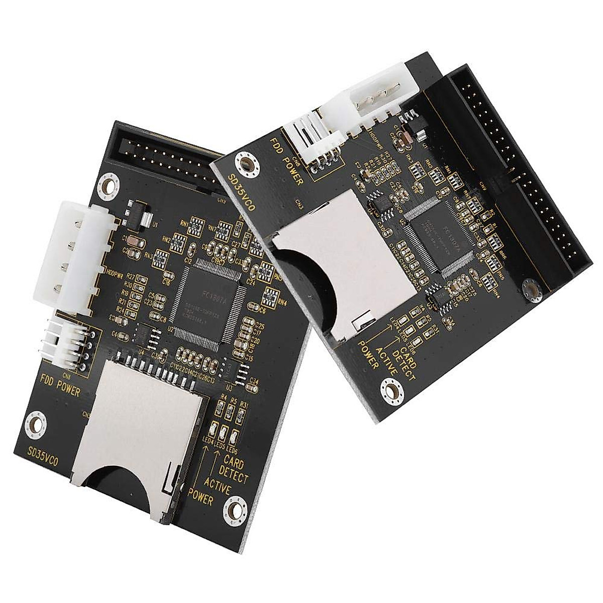 Zopsc Computer Connectors, SD Memory Card to 3.5inch 40Pin Male, IDE Hard Disk Drive Adapter Secure Digital Converter, IDE Hard Disk Drive Adapter, Compatible with DOS/Linux/Windows 98SE/Me/XP