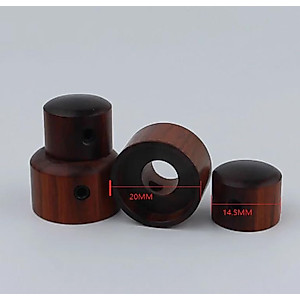 Guyker 2Pcs Red Sandalwood Concentric Stacked Knobs, Dual Dome Control Knobs, High Grade Dome Volume Tone Knob Replacement for Electric Guitar or Precision Bass
