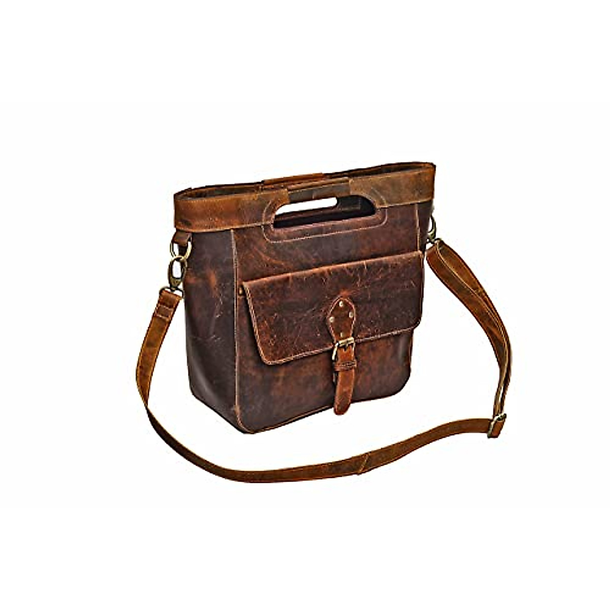 Genuine Leather Shoulder Tote Bag for Women Large Bucket Style Handbag Work Purse Tote Shoulder Bag for Women Satchel Handbag with Top Handles