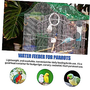 Toddmomy Bird Drinker Birds Supplies Parakeet Feeder Parakeet Bird Cage Automatic Bird Feeder Budgie Cage Accessories Bird Hanging Water Bottle Water Holder Pigeon Water Feeder PVC Grey
