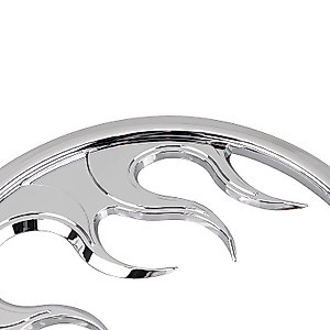 YDLMT 1 Pair Front Chrome Motorcycle Flame Speaker Grill Accent Trim Cover for Harley Touring Electra Street Glide Ultra Limited & Trike 2014-2023