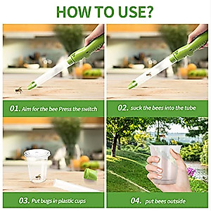 TAISHAN Handheld Vacuum Bug Insect Traps Spider Catcher Eco-Friendly Catch with LED Flashlight Catcher with USB Recharger Household Catch Insect Sucking Electronic Catcher,Pest,Beetle Roach