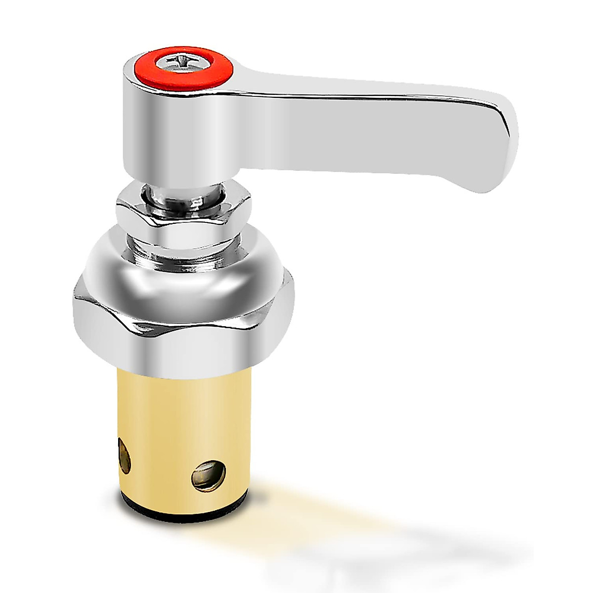 QLZOZB Red Hot Side Handle Stem Assembly Fit for T&S Brass All Faucets Replace 002714-40