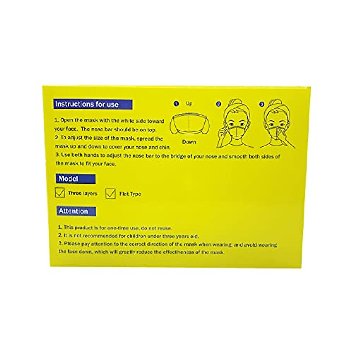 ADVANTAGE 2000 Pcs Premium Quality Kid's 3-Ply Bulk Blue Disposable Face Masks