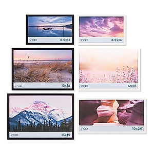 Gallery Solutions - 12"x18" White Wood Wall Poster Frame - Double White Mat - Wall Mount Display - Perfect Fit for Photos - Versatile Mounting Options - Rectangular Wall Mount