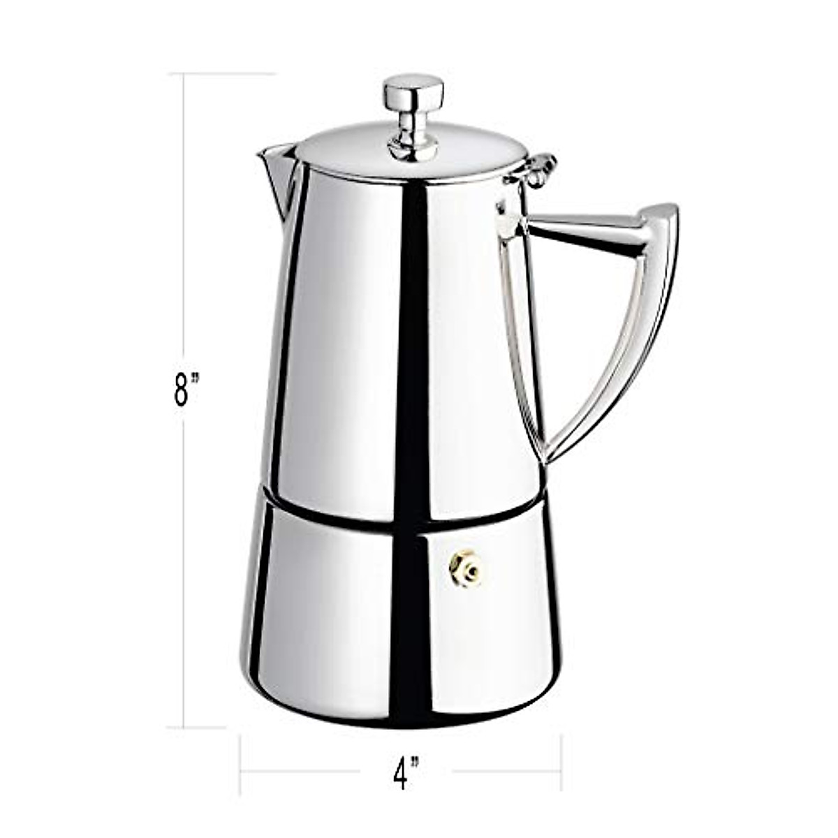 Cuisinox Roma 6-cup Stainless Steel Stovetop Moka Espresso Maker