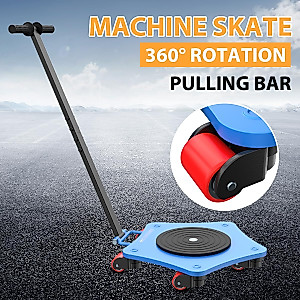 Amarite Machine Skate 8800lbs Capacity-Heavy Duty Machinery Mover Dollies with 360 Degree 5 Swivel Rollers for Industrial Use - Equipment Skates Moving Roller for Warehouse and Workshop Transporting