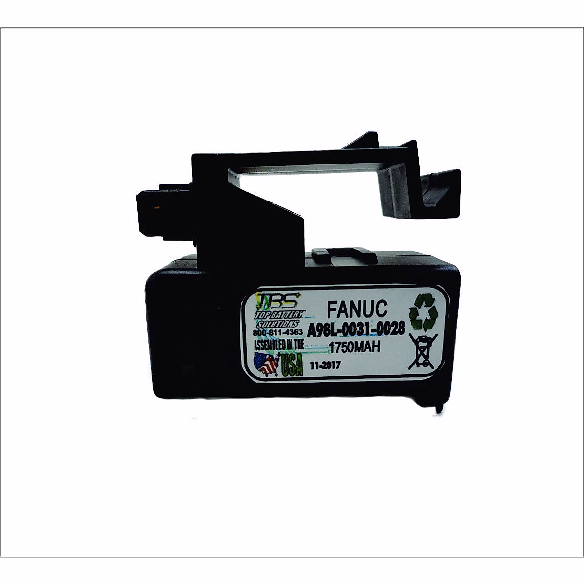 Fanuc A98L-0031-0028, A02B-0323-K102 Single Cell 3V in Cartridge Battery Replacement