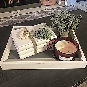 Decorative White Books,Farmhouse Stacked Books,Hardcover Books Decorative ,Home|Sweet|Home(Set of 3) Stacked Books for Decorating Coffee Tables and Shelves