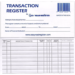 Personal Checkbook Registers, Set of 10, 2023-2024-2025 Calendars, Made in USA