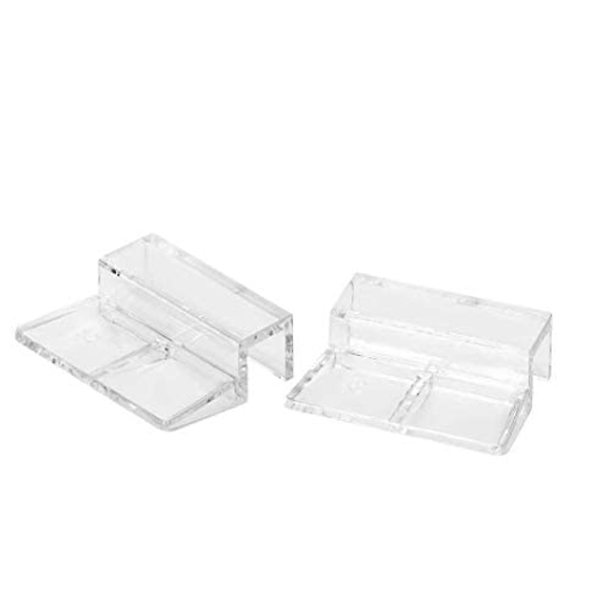 20Pcs Aquarium Glass Cover Clip Acrylic Universal Lid Clips for Rimless Aquariums Clear Color Acrylic Aquarium Glass Cover Holder, Aquarium Glass Clips(5mm)