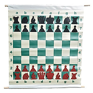 The House of Staunton 28" Slotted-Style Vinyl Demo Chess Set with Deluxe Carrying Bag