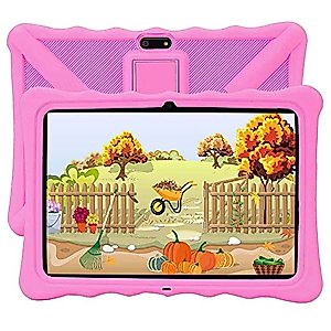 Veidoo Kids Tablet, 10.1 inch Android 10 Tablet Pc with WiFi 2GB RAM 32GB ROM Toddlers Tablet, Google Play Parental Control APP Children's Tablet for Kids(Pink)