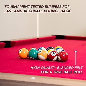 Hathaway Newport 7-ft Pool Table Tennis Combination with Dining Top, Two Storage Benches with Accessories - Driftwood