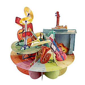 SANTORO Pirouette, 3D Pop Up Greeting Card - Music - For Her, Him, Birthday, Graduation, Thank You | Gift For Music Lovers, Musicians, Teacher