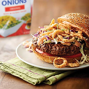 French's Original Crispy Fried Onions, 24 oz - One 24 Ounce Bag of Crunchy Fried Onions to Sprinkle on Salads, Potatoes, Chicken, Burgers and Green Bean Casseroles