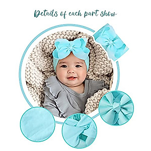 doboi 20pcs Baby Girls Bows Headbands Nylon Hairbands Ribbon Bow Elastic Hair Accessories for Newborns Infants Toddlers and Kids