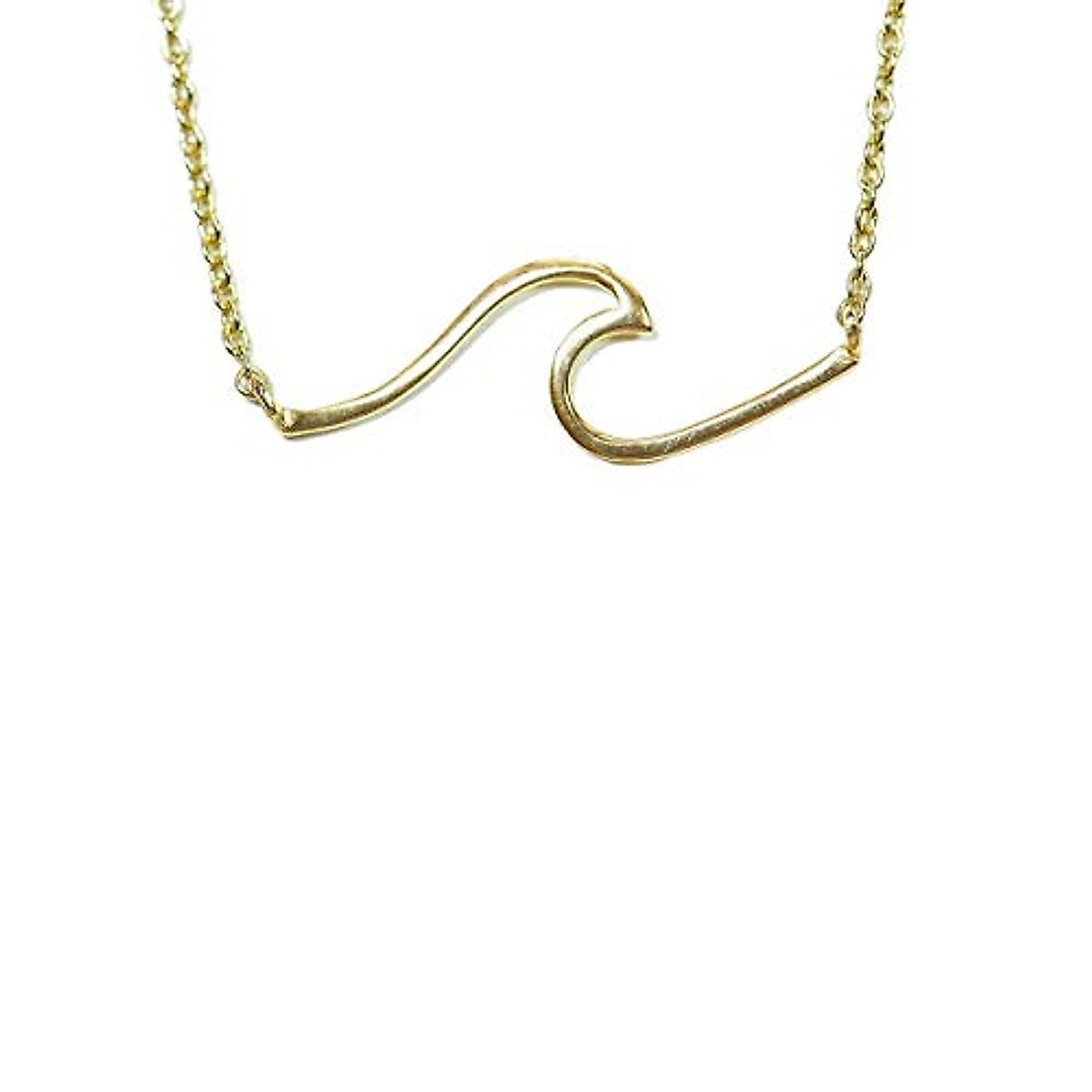 Pura Vida Gold Wave Coast 16" Necklace - Gold Plated .925 Sterling Silver Necklace
