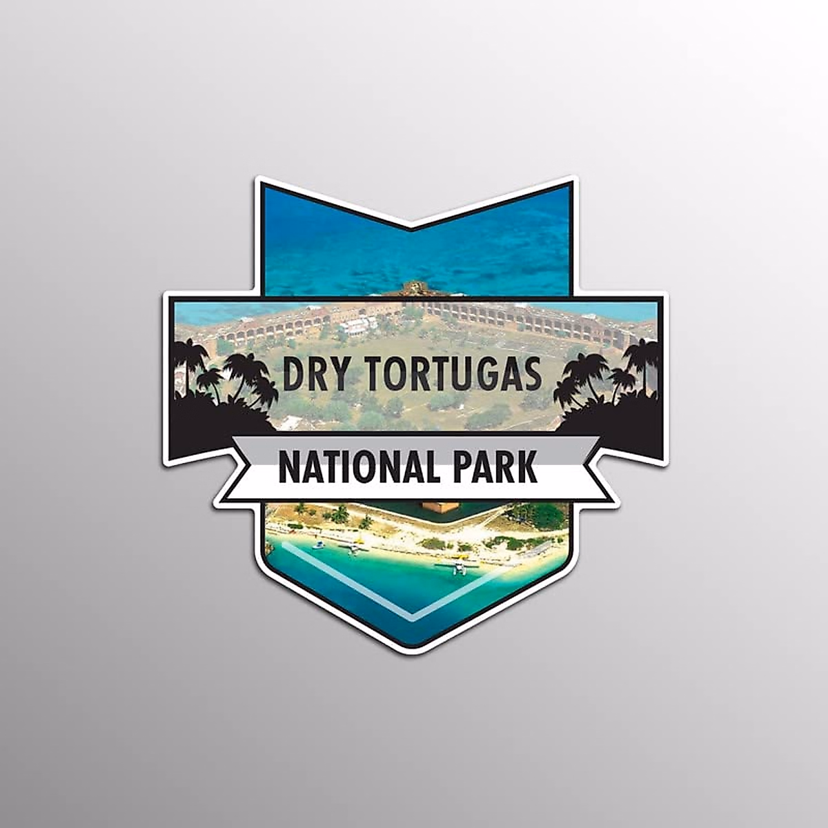 Dry Tortugas National Park Magnet | 4.7-Inch by 4.5-Inch | 2-Pack | 30 MIL Heavy Duty Magnetic Material | MPD928
