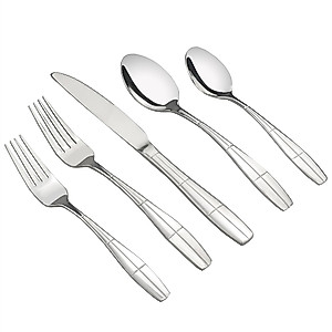 Eagrye 30-Piece Flatware Set, Stainless Steel Silverware, Service for 6