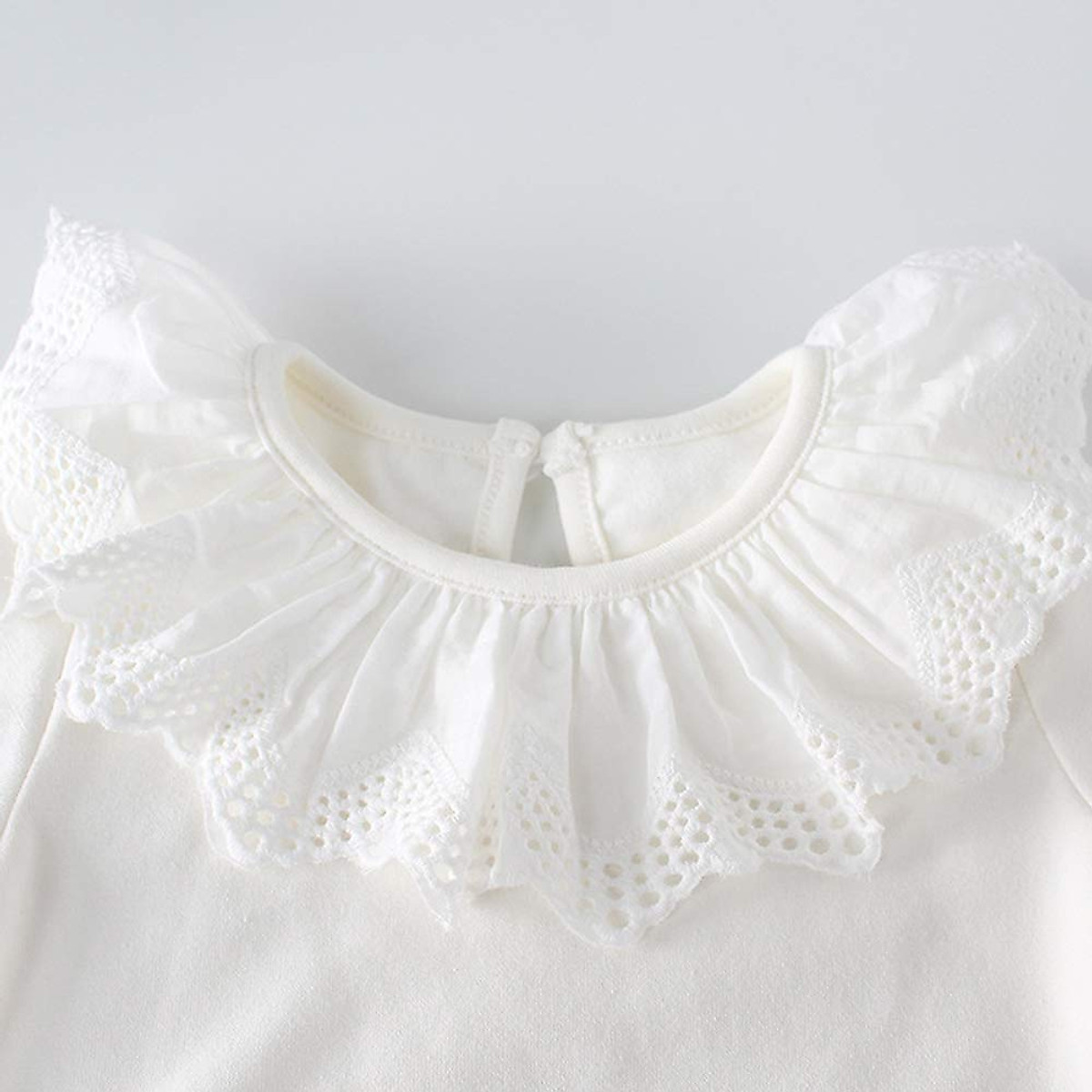 Askwind Baby Girls Knit Striped Polka Dot Romper Cute Strap Sleeveless Jumpsuit Bodysuit (White, 12-18 Months)