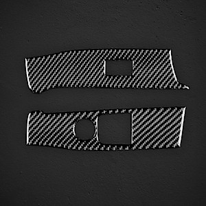 AIRSPEED for Supra Door Window Button Frame Cover Sticker Carbon Fiber Door Window Control Switch Panel Sticker Trim for Toyota Supra GR A90 A91 MK5 2019-2022, Black