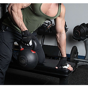 ROBOX Workout Gloves for Men and Women - Reinforced Palm Exercise, Training, Gym Gloves for Weight Lifting (Large)