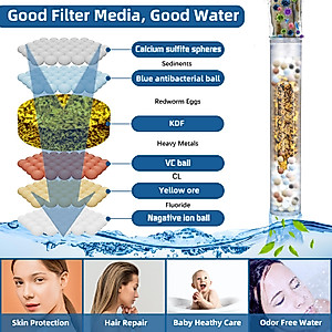 High Pressure Handheld Shower Head 4.7" Large, 10-mode Detachable Shower Head with Hard Water Filter & Adjustable Bracket, Anti-clog & Powerful to Clean Tile & Pets, with 80" Hose - Polished Chrome