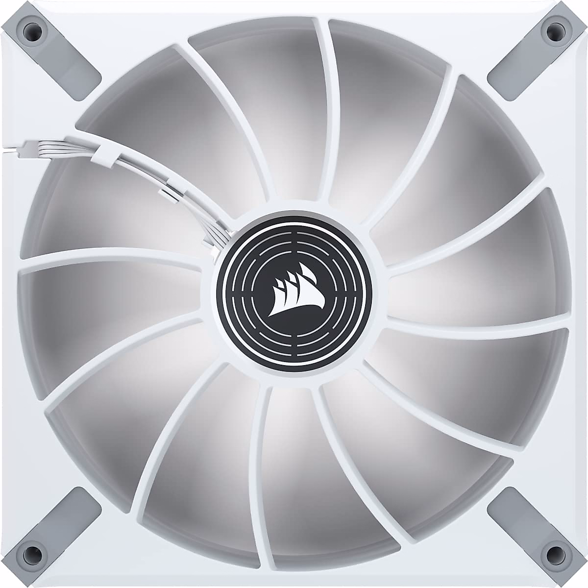 CORSAIR ML140 LED Elite, 140mm Magnetic Levitation White LED Fan with AirGuide, Single Pack - White Frame