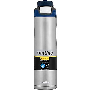 Contigo Steel Water Bottle, 24 oz, SS Monaco