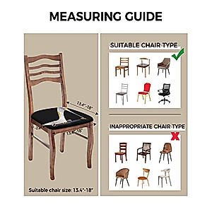 Savannan Dining Room Chair Seat Covers, Sexy Diamond High Heels White Golden Black Removable Stretch Chair Seat Cushion Slipcovers Protector for Holiday Party Festival Decoration, Set of 2