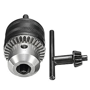 Bestgle 1.5-13mm Capacity Drill Chuck, 1/2-20UNF Mount Impact Driver Bits Chuck Conversion 1/4" Hex Shank Quick Connect Change Adapter Converter with Chuck Key