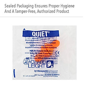 Howard Leight by Honeywell by Quiet Reusable Earplugs, 100 Pairs (QD1), Orange