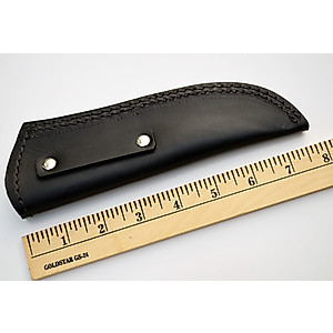 Whole Earth Supply Large Black Leather Sheath for Fixed Blade Knife Fits up to 6in Blade Knives Hunting Skinning Blanks