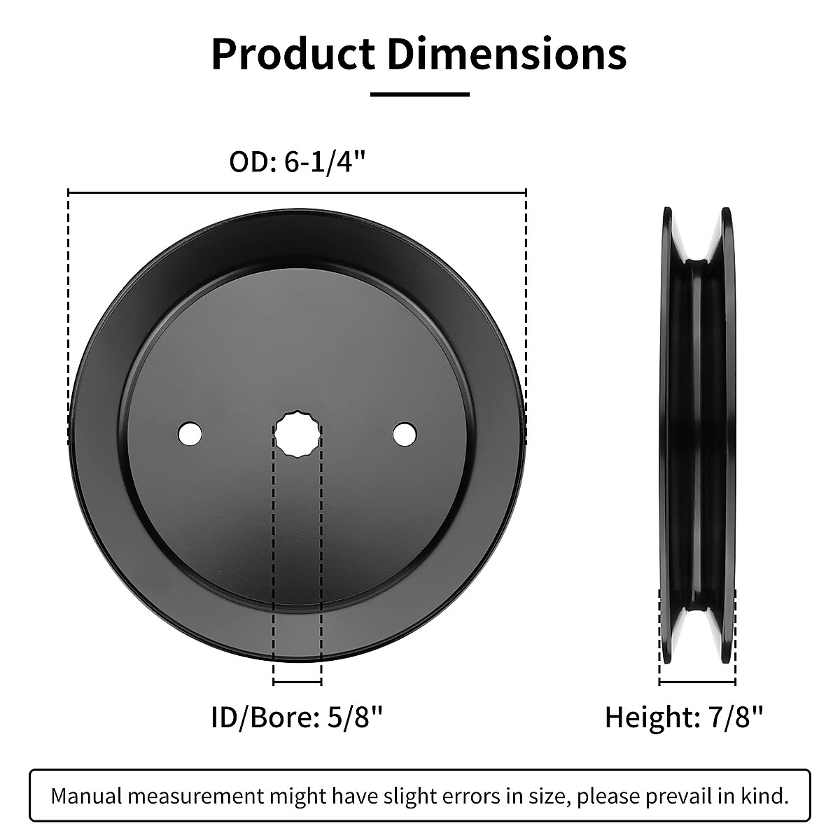 Spindle Pulley 195945 532195945 Replacement for Craftsman Mower - Mandrel Pulleys Compatible with Hu sqvarna, Poulan Pro, AYP, Jonsered 42" 46" Riding Lawn Mower, Replace 197473 532197473, 2 Pack