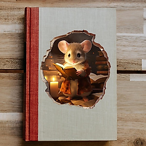 2x Mouse Hole 3D Wall Stickers-Mouse Reading Book,Mouse Hole Decal, Mouse Wall Decal,Handmade Wall Clings,Mouse Wall Stickers & Murals,Wall Decor For Home, Kids Room,Gift Idea