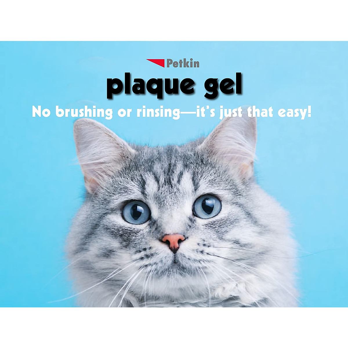 Petkin Plaque Remover Gel – Cleans Teeth and Gums, Removes Plaque and Tartar - Freshens Breath and Whitens Teeth with Baking Soda - Ideal for Daily Use, No Brushing or Rinsing - 4 fl oz