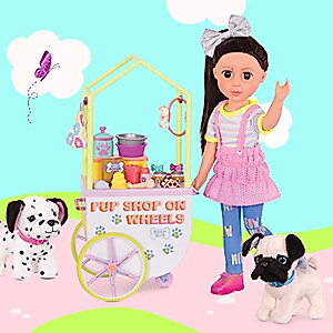 Glitter Girls – GG Pup Pet Shop on Wheels – Pet Accessory with Play Food for 14-inch Dolls & Plush Dogs – Toys, Clothes, and Accessories for Kids Ages 3 and Up