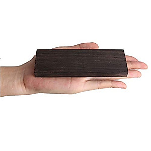 Tzong 2Pcs Black Ebony Lumber Wood Timber Handle Plate for Music Instruments DIY Tools 3/8"x1.5"x5"