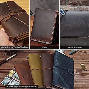 Tooling Leather Square 1.8-2.0MM Thick Genuine Top Full Grain Oil Tan Crazy Horse Cowhide Leather Sheets for Crafts Tooling Sewing Wallet Earring Hobby (Brown, 8"x12")