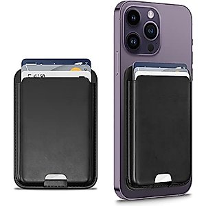 EDC Leather Wallet for Apple MagSafe, MagSafe Wallet Compatible with iPhone 14/13/12 Series and MagSafe Case, Detachable RFID Card Holder for 3 Credit Cards, Blue