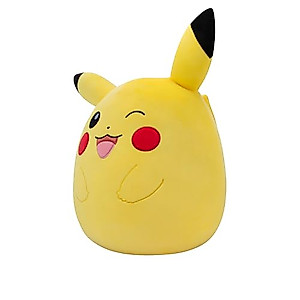 Squishmallows Pokemon 14-Inch Pikachu Plush - Add Pikachu to your Squad, Ultrasoft Stuffed Animal Large Plush, Official Kelly Toy Plush
