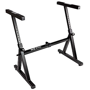 RockJam Z Style Adjustable and Portable Heavy Duty Music (Fits 54-88 Key Electric Pianos) Electronic Keyboard Stand (RJZZ363)