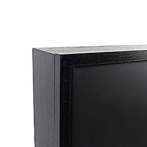 Prinz Work from Home Wall-Mounted Desk, Black Folding Desk with Chalkboard Front, Space-Saving Floating Desk Design, Ready to Hang, Interior Shelves, 36 x 24 x 5 Inches